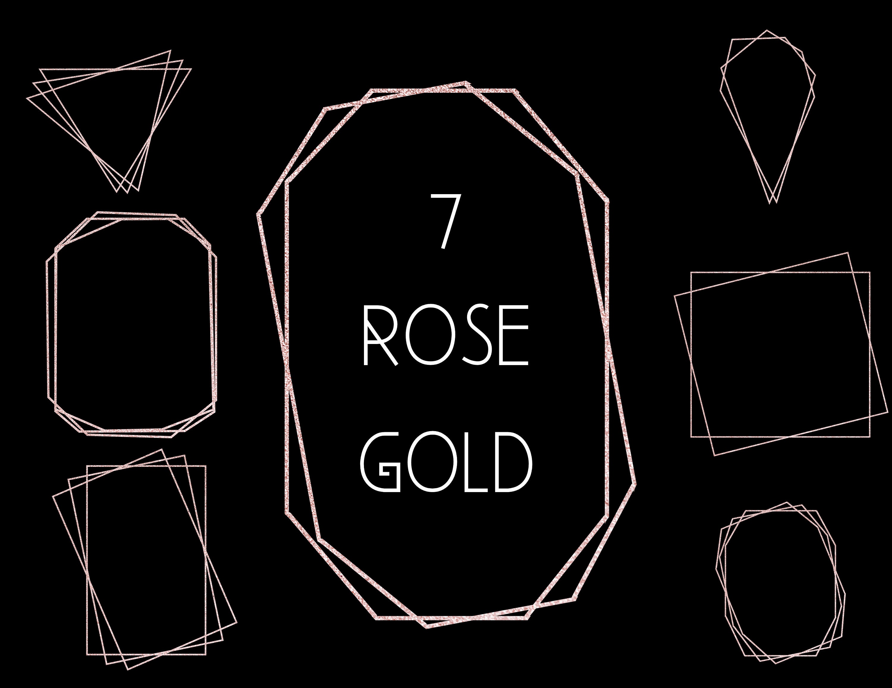 Geometric Frames / Polygonal Frames / PNG Transparent Background ...