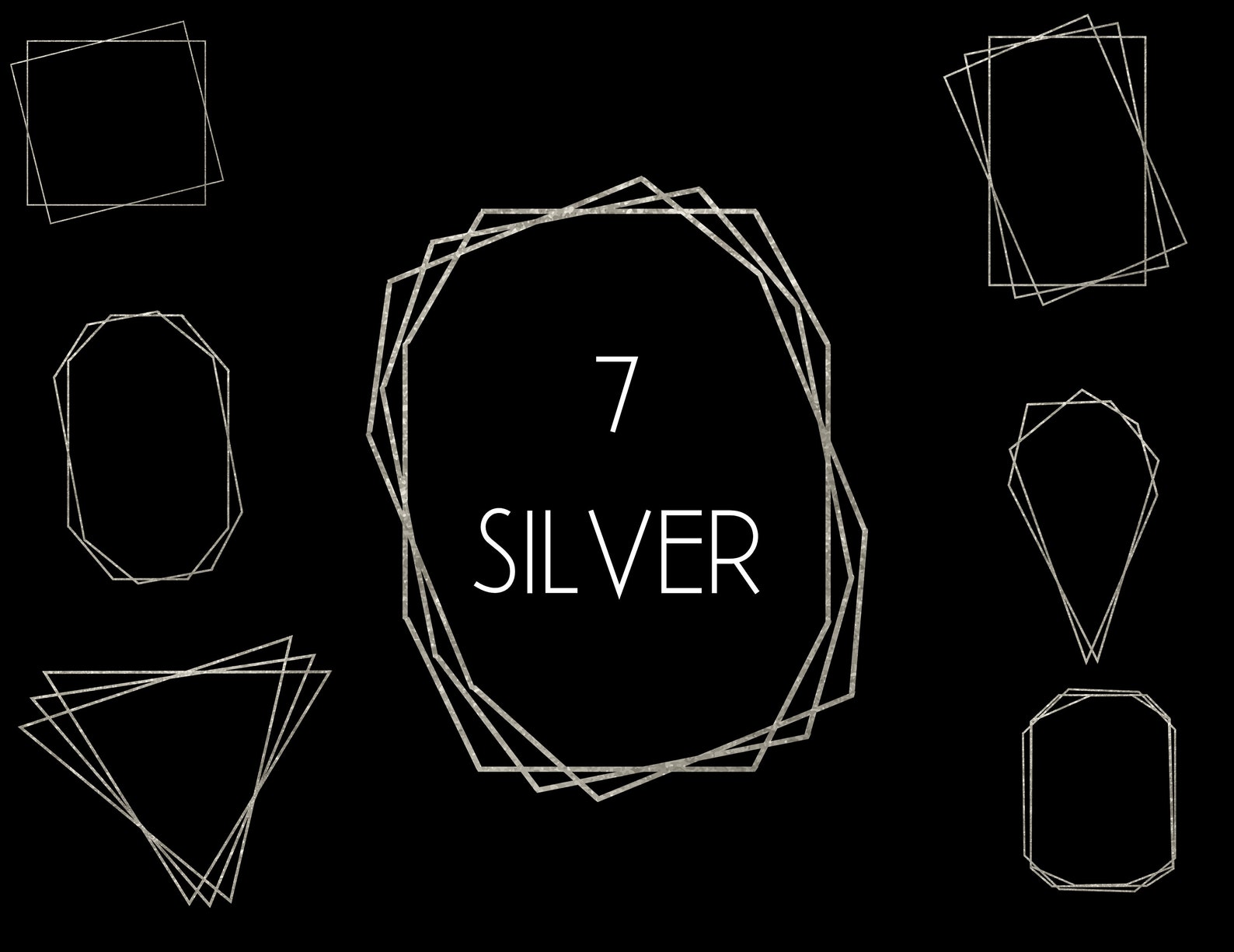 Geometric Frames / Polygonal Frames / PNG Transparent Background ...