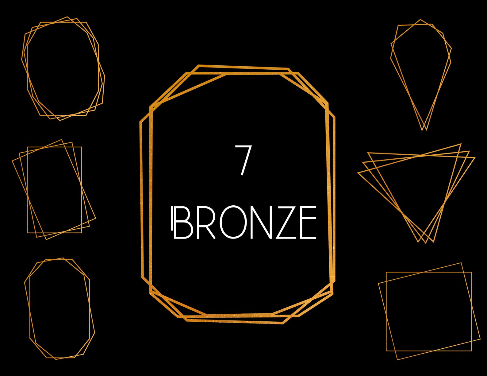 Geometric Frames / Polygonal Frames / PNG Transparent Background ...