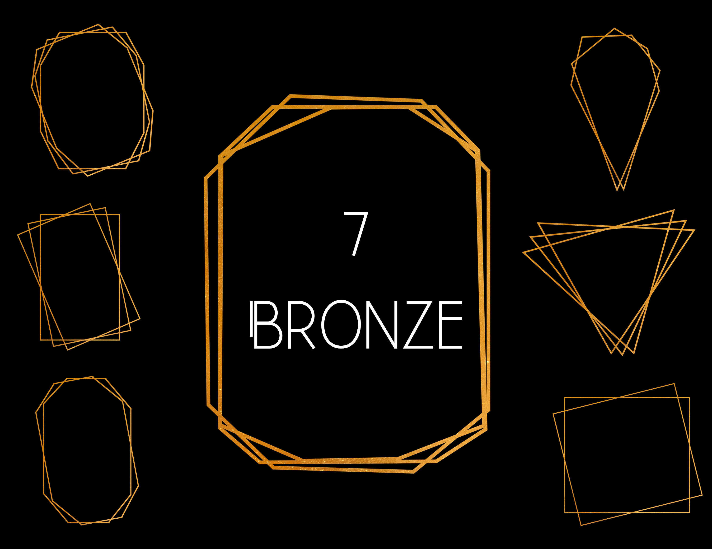 Geometric Frames / Polygonal Frames / PNG Transparent Background ...