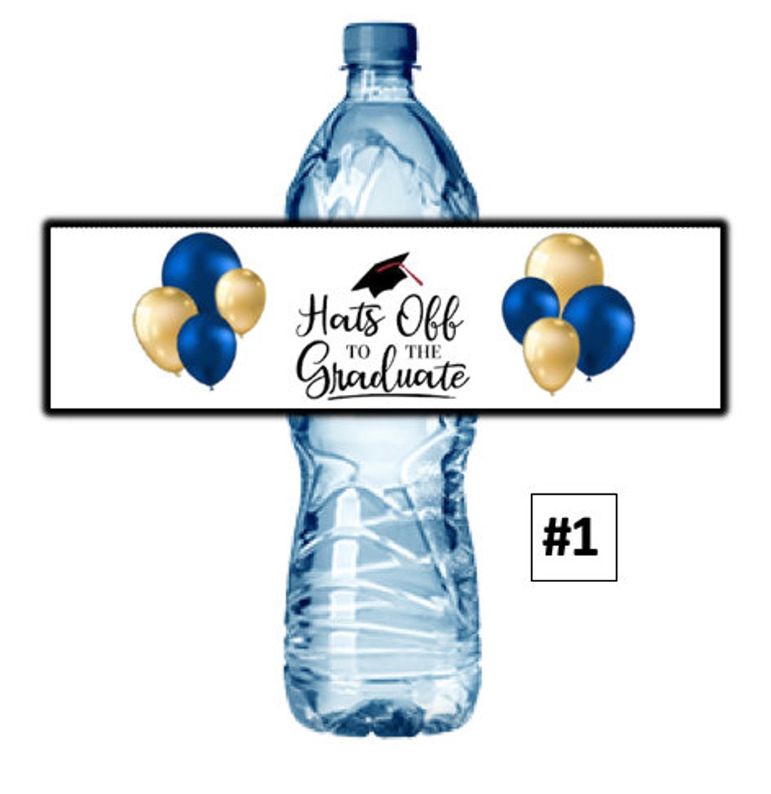 Personalized Graduation Water Bottle Labels 10 - Etsy