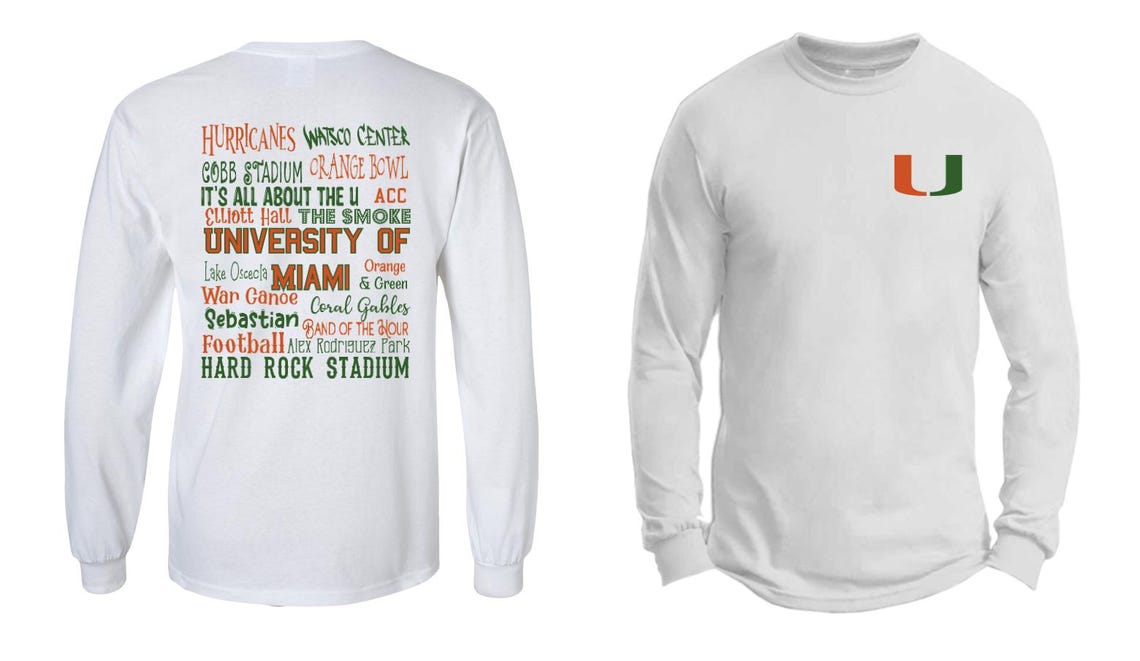 University of Miami Shirt - Etsy