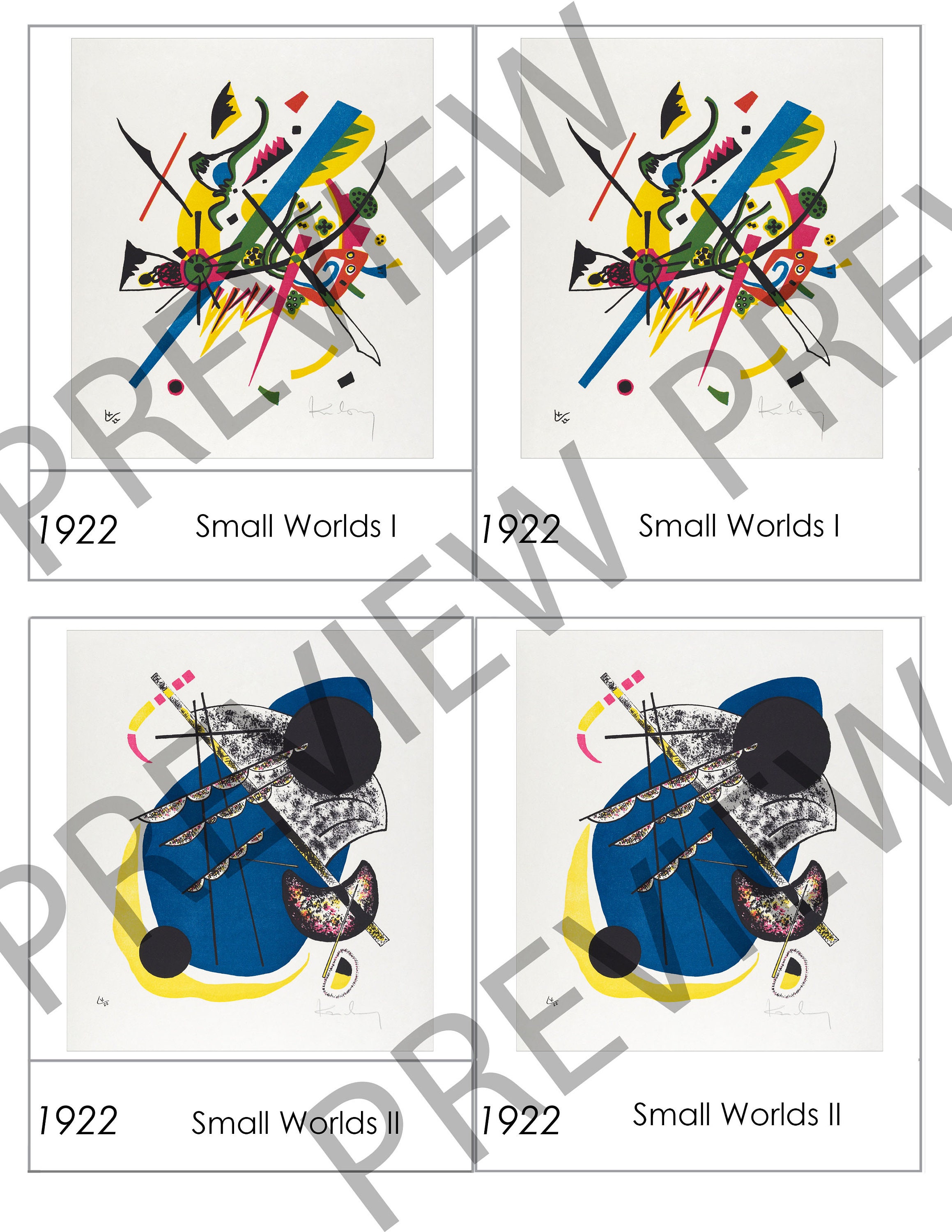 Wassily Kandinsky Art Montessori 3 Part Cards - Language - Art Lesson ...