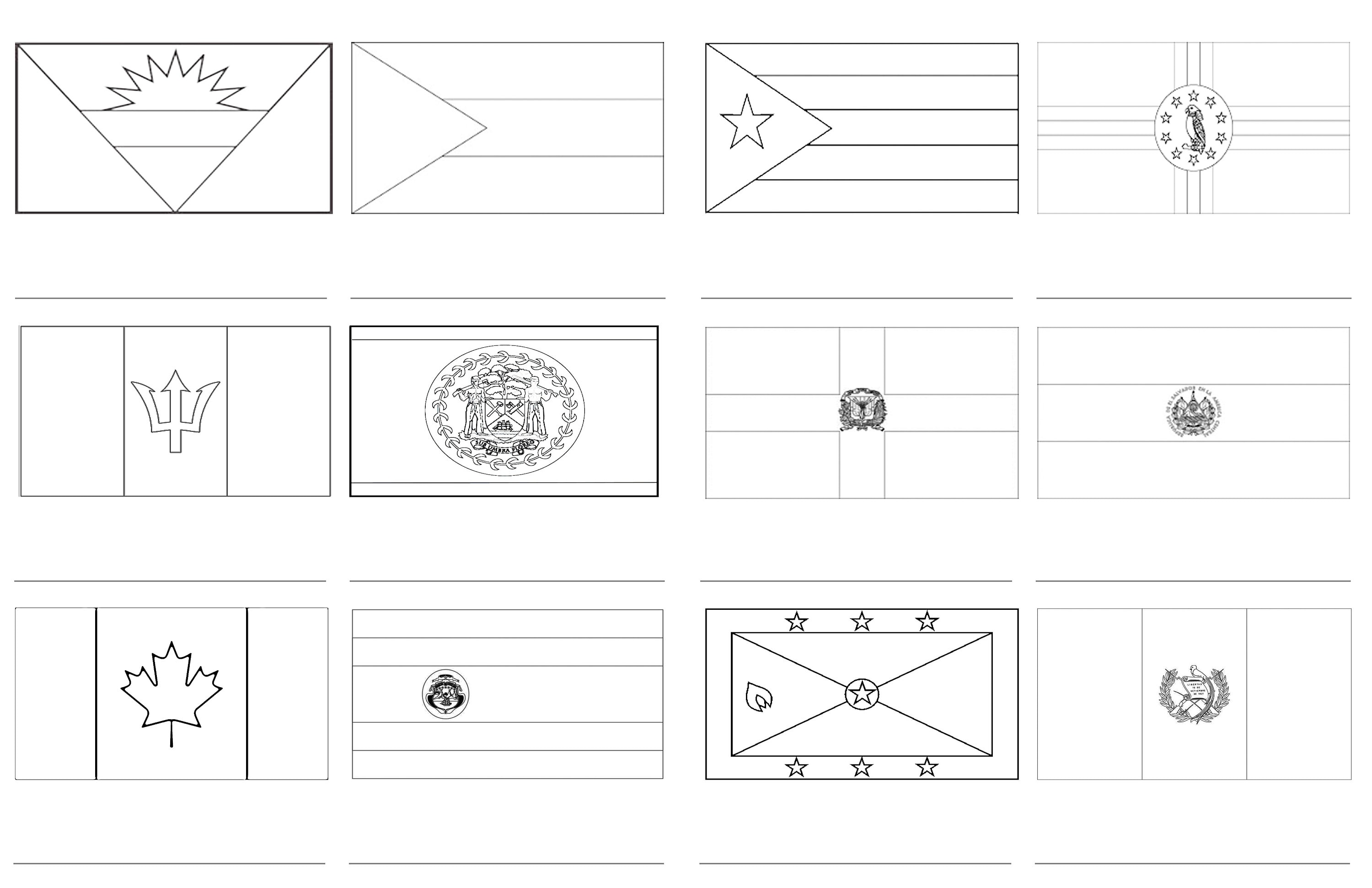 Flags of North America 3-part Cards Montessori Nomenclature PDF ...