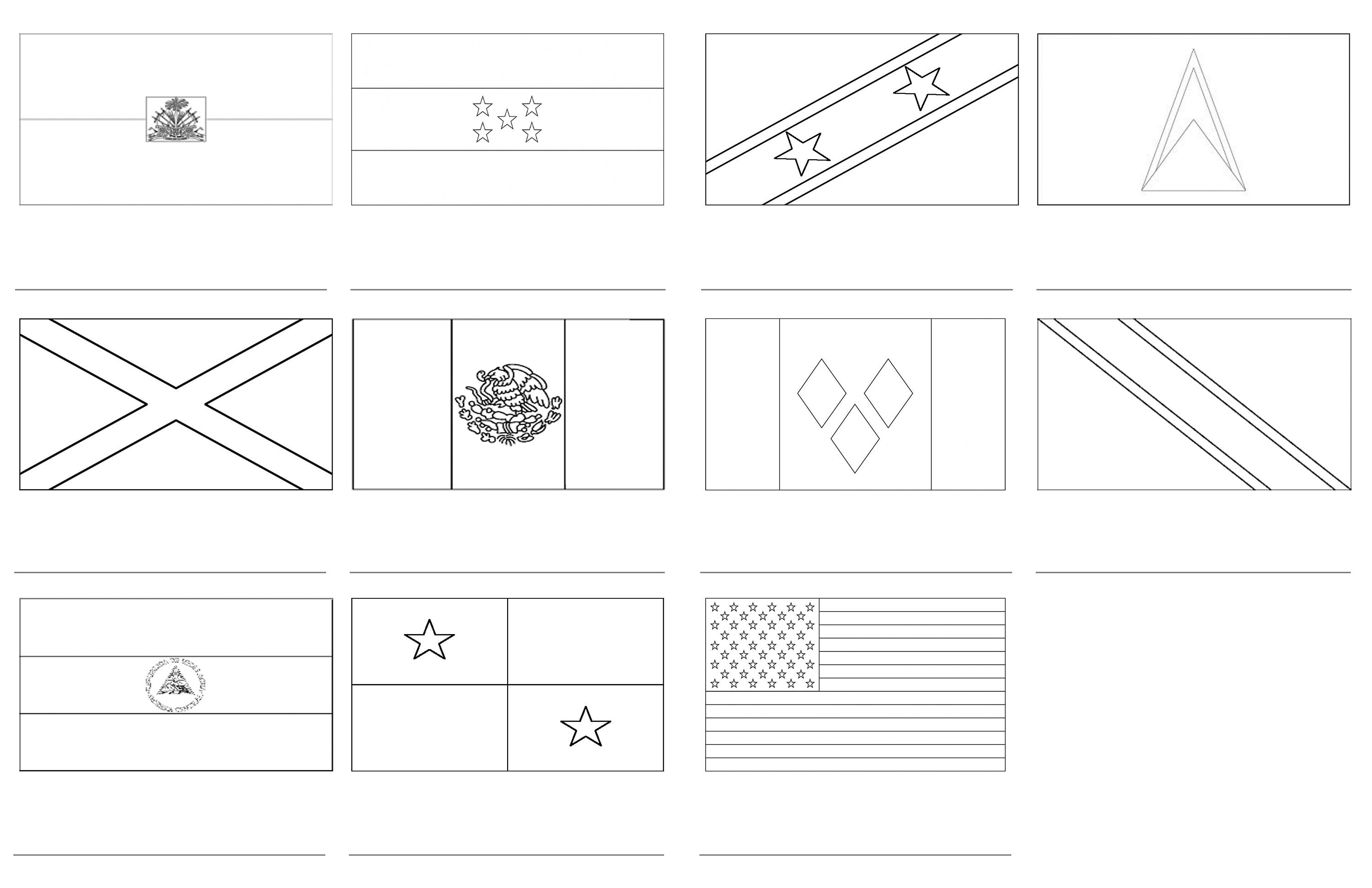 Flags of North America 3-part Cards Montessori Nomenclature PDF ...