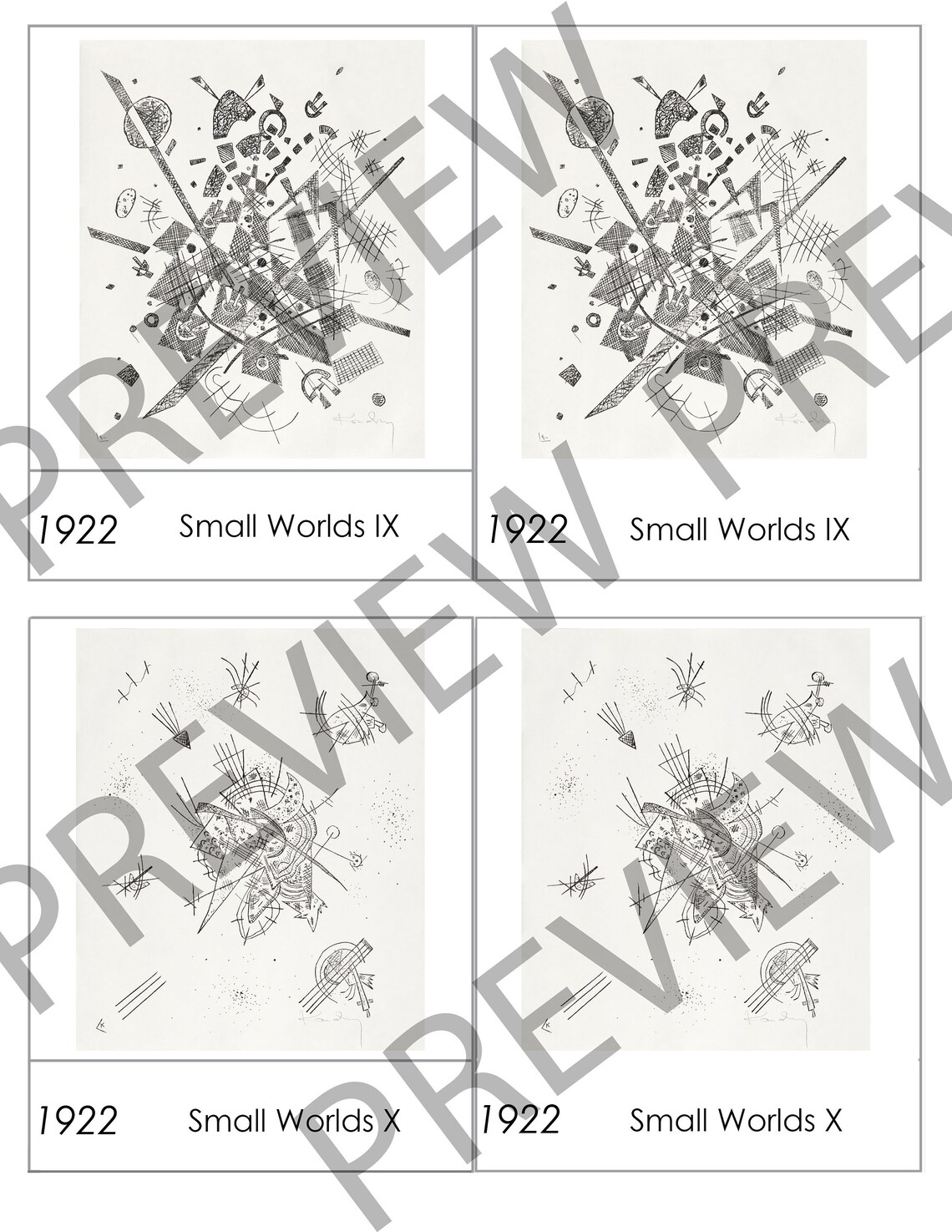 Wassily Kandinsky Art Montessori 3 Part Cards Language Art Lesson Plan ...