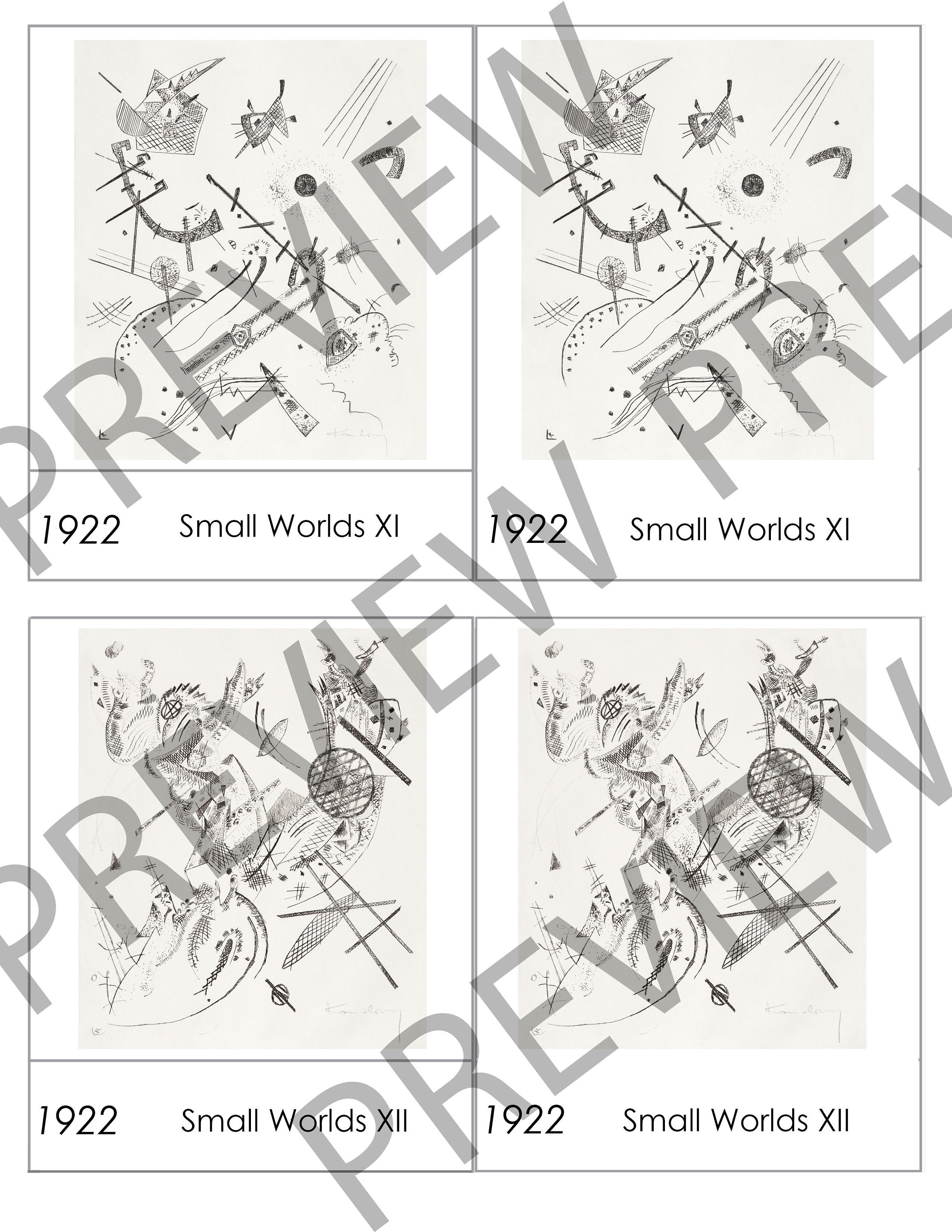 Wassily Kandinsky Art Montessori 3 Part Cards Language Art Lesson Plan ...