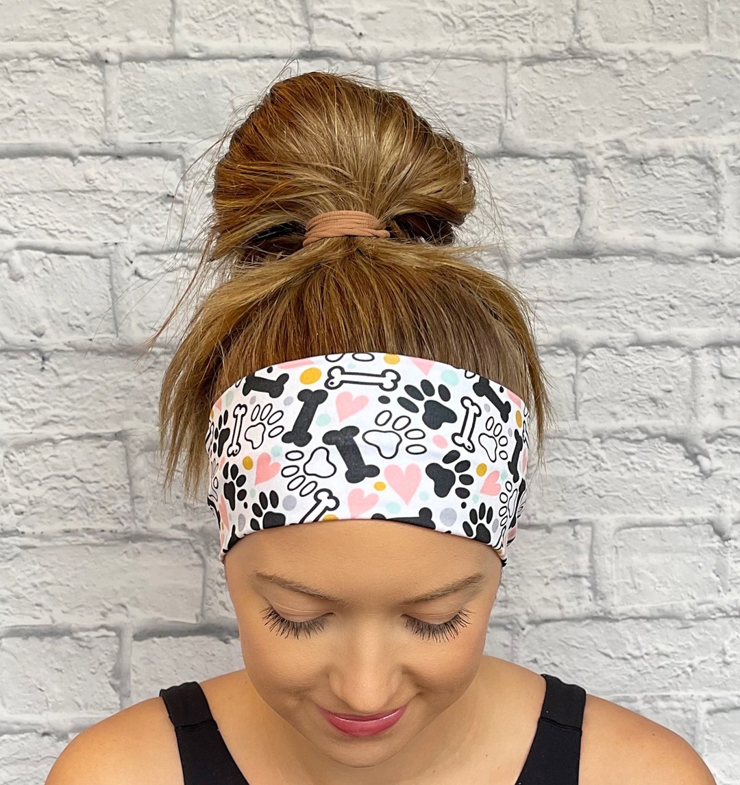 Paw Print Headband, Dog Headband, Dog Print Headband, Animal Lover Gift ...