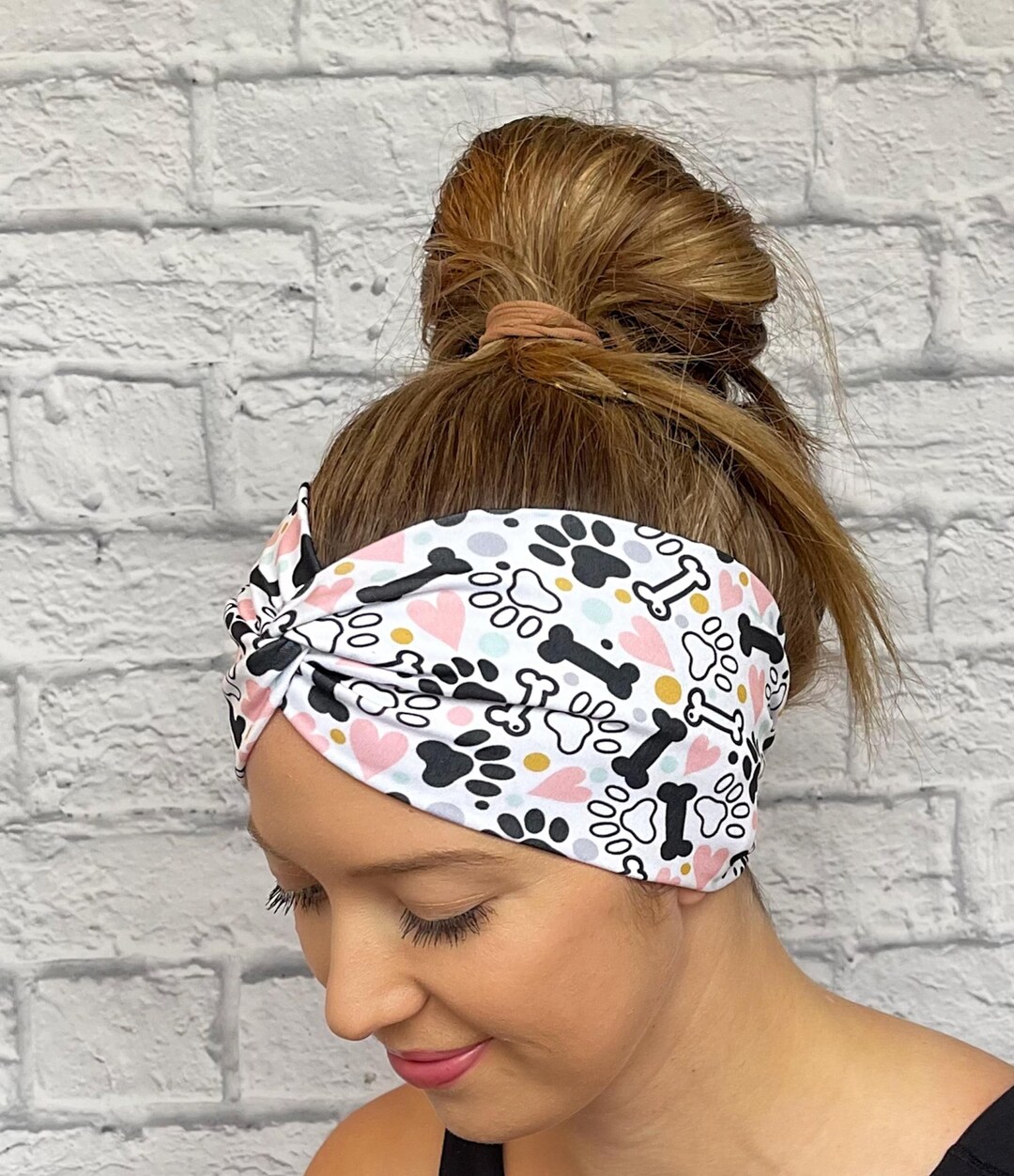 Dog Print Headband, Veterinarian Tech Hair Accessory, Vet Clothing ...