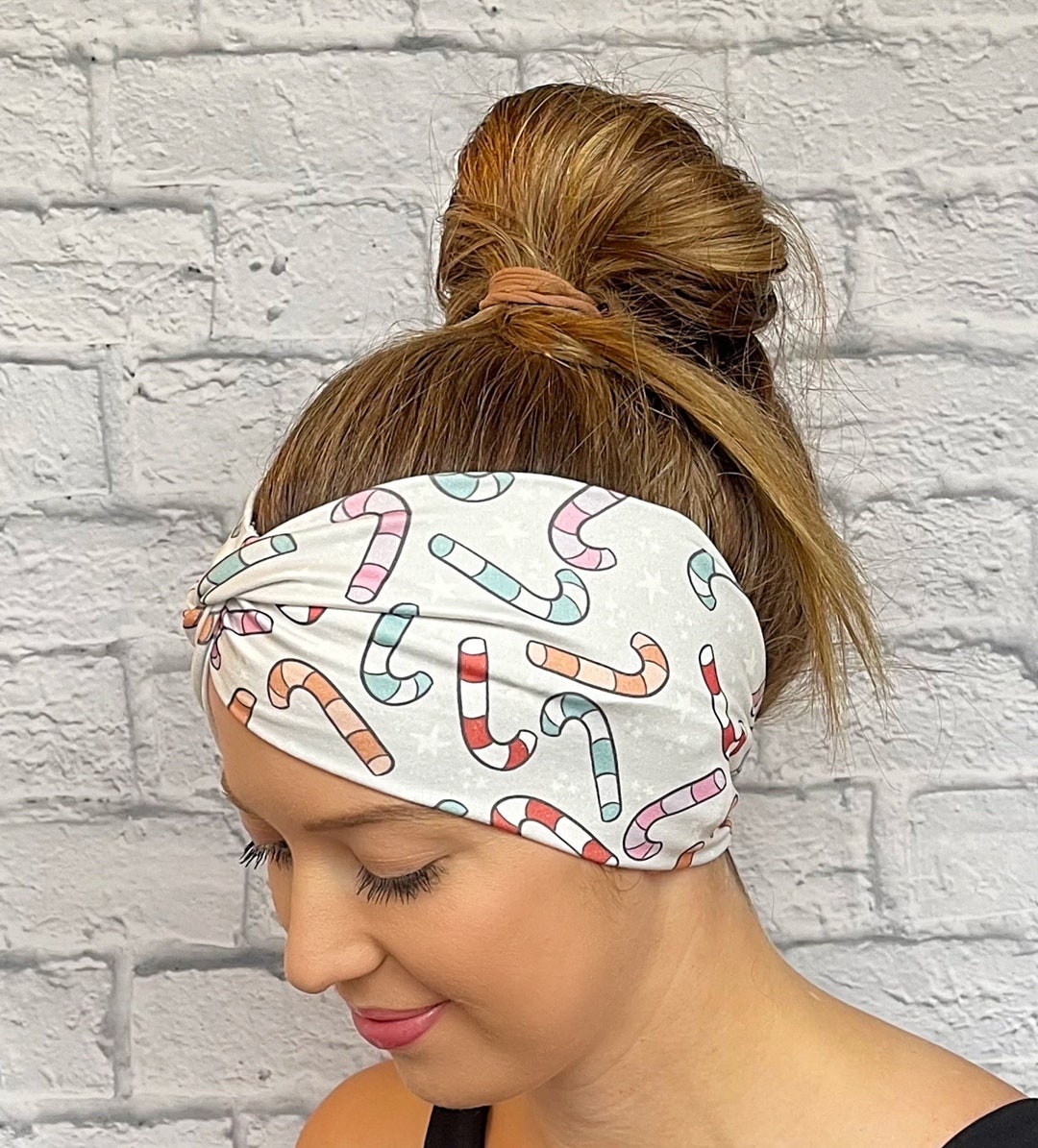 Christmas Candy Cane Headband, Holiday Headband, Christmas Fabric ...