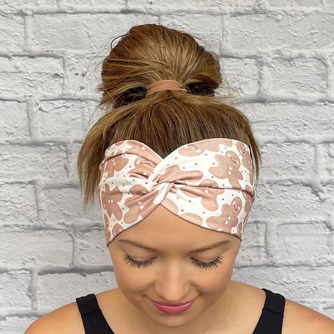 Gingerbread Christmas Headband, Holiday Headband, Christmas Fabric ...