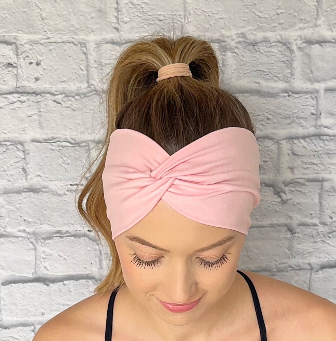 Pale Pink Headband, Solid Color Headband, Nurse Headband, Wide Headband ...