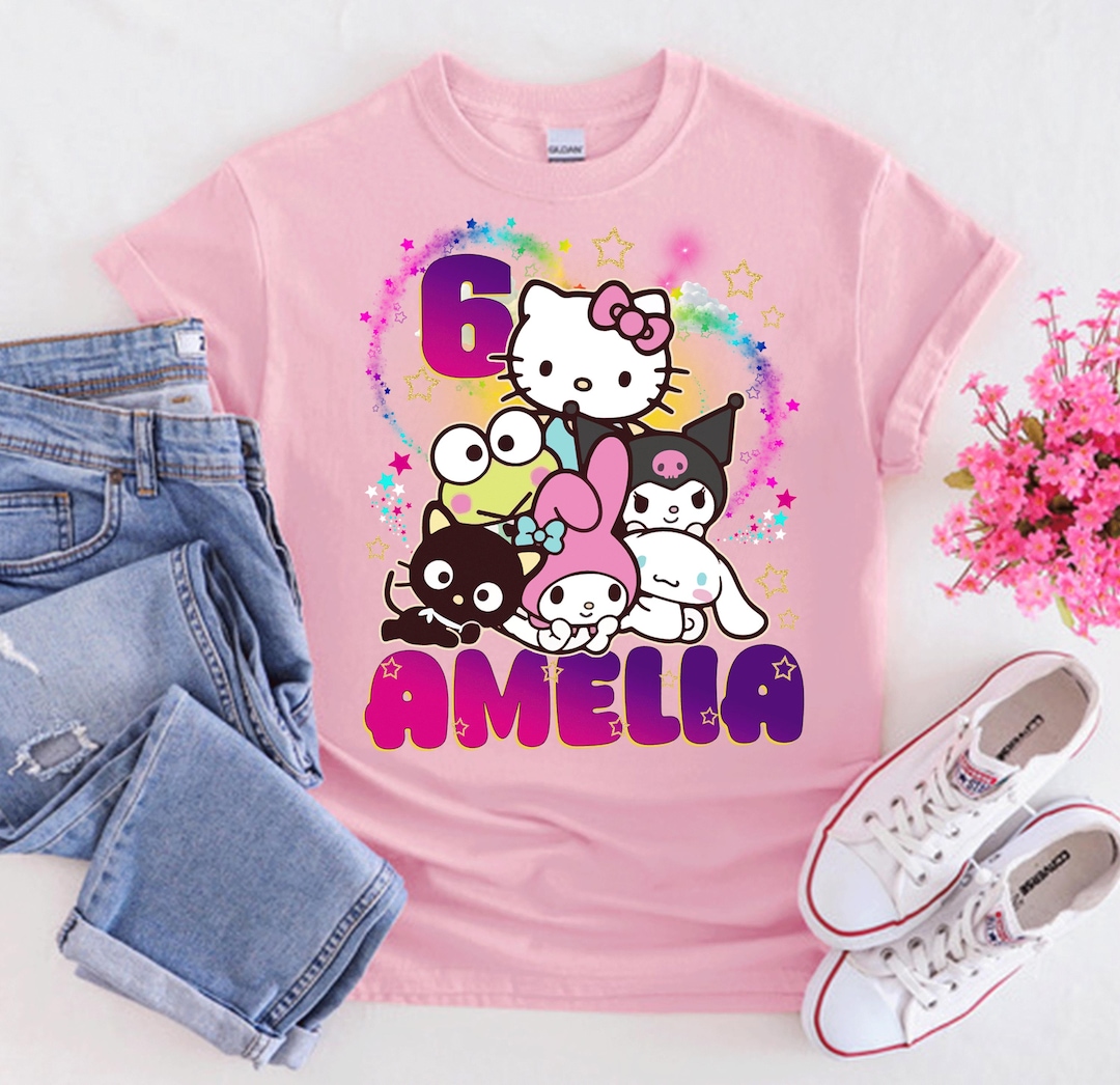 Custom Family Matching Outfit, Personalized Hello Kitty Birthday Shirt ...