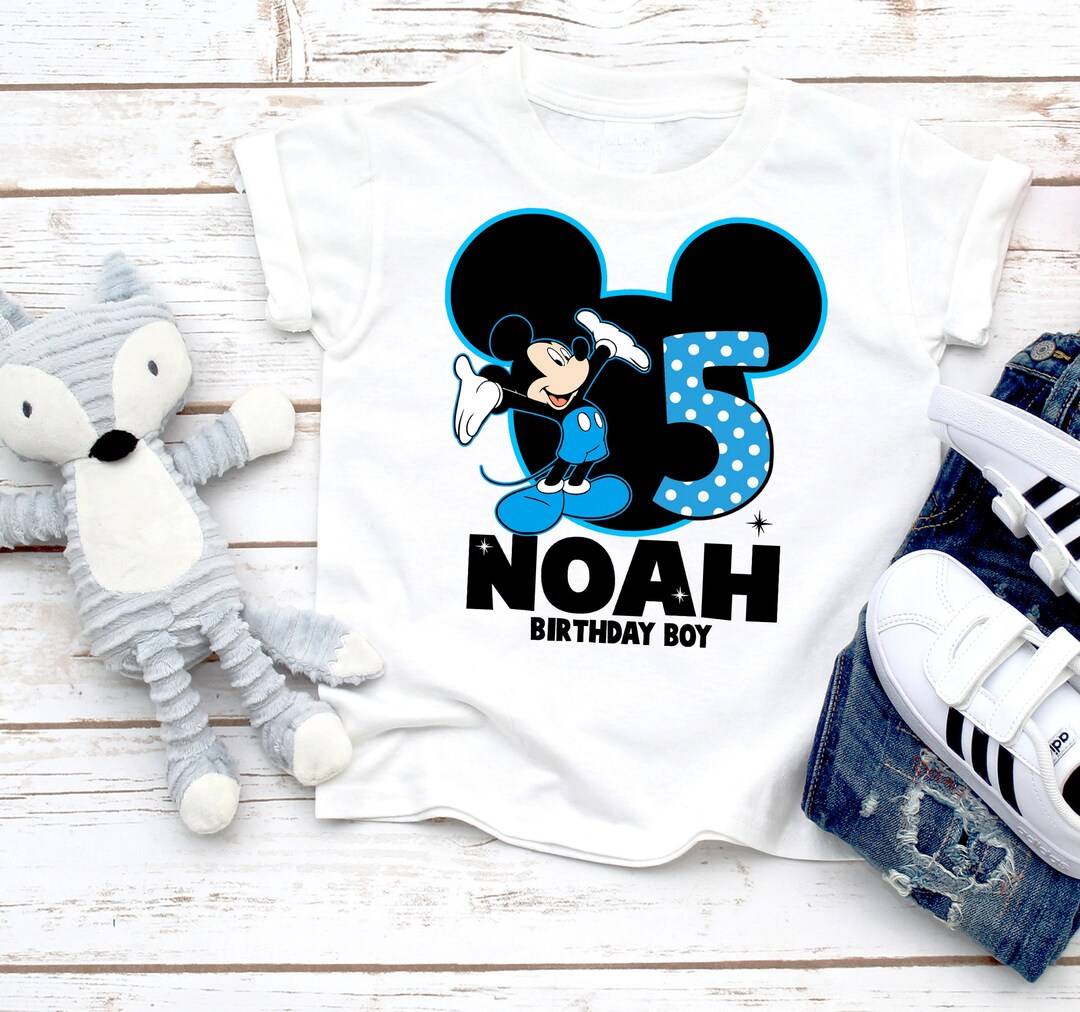 Personalized Mickey Mouse Birthday Shirt: Custom Family Matching Tee ...