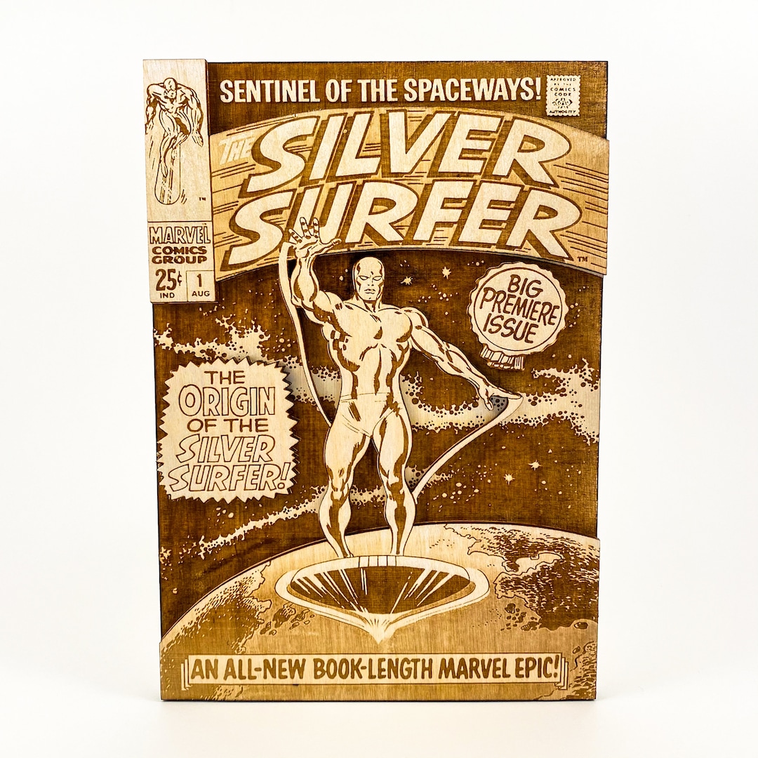Silver Surfer #1: 3D Wooden Comic Book Cover Art - Etsy