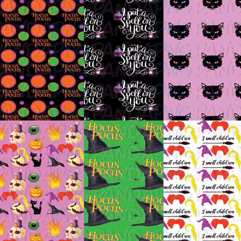 Hocus Pocus scrapbook paper hocus pocus digital download | Etsy