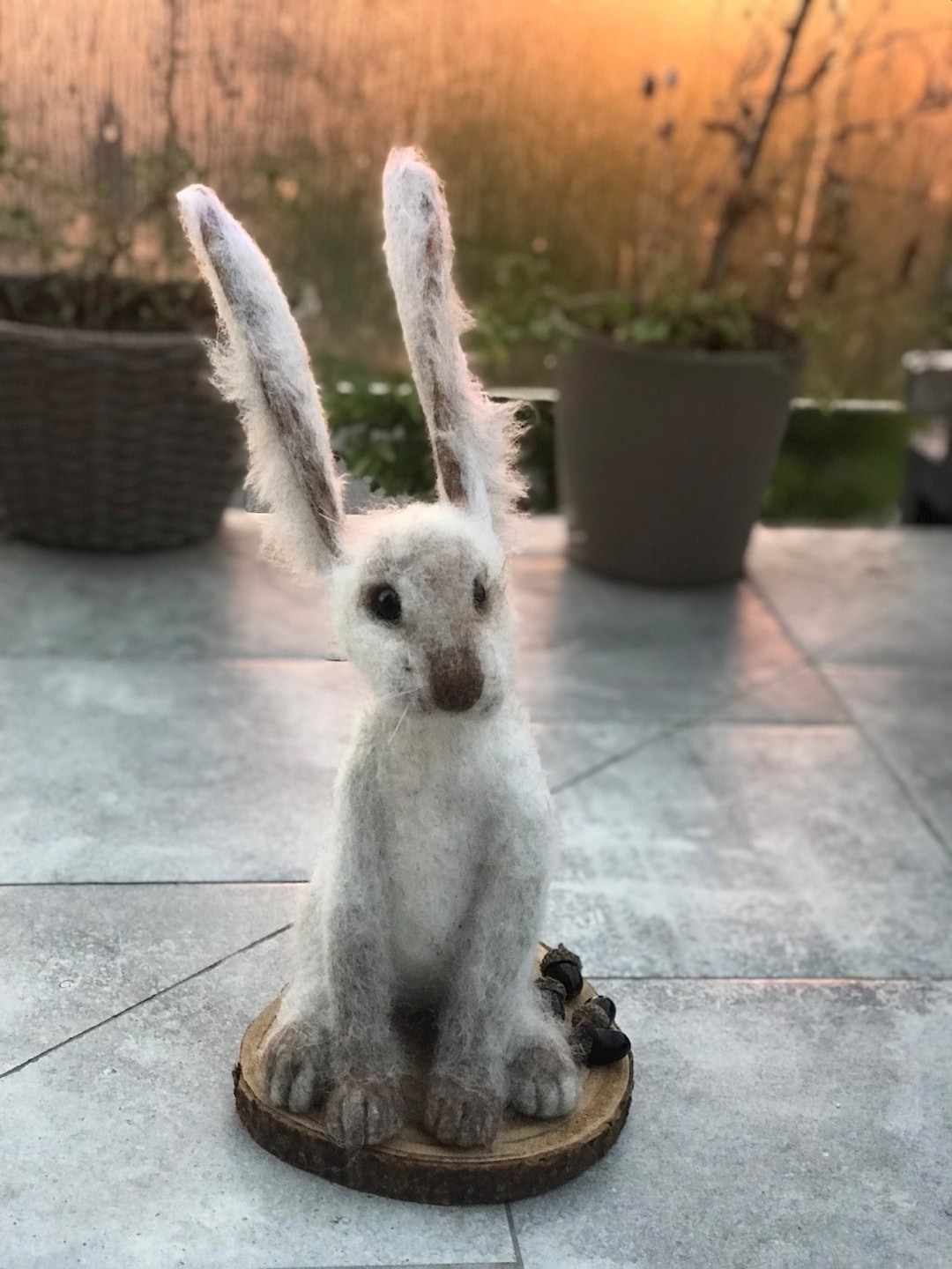 Needle Felted White Hare, Handmade Mountain Hare, Arctic Hare, Snowshoe ...
