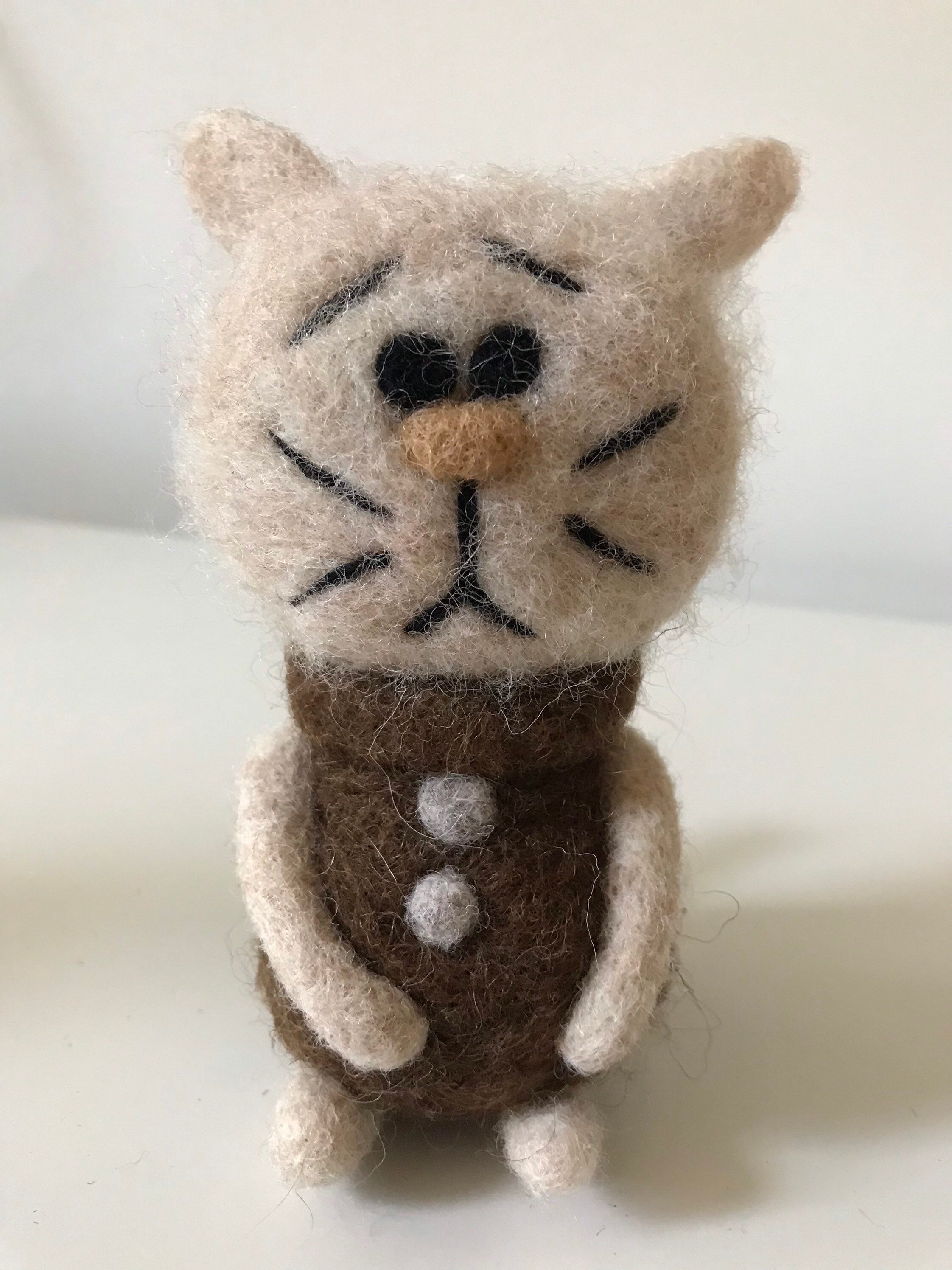 Needle Felted Cat Pocket Hug Comfort Cats Felted Cat Gifts - Etsy UK