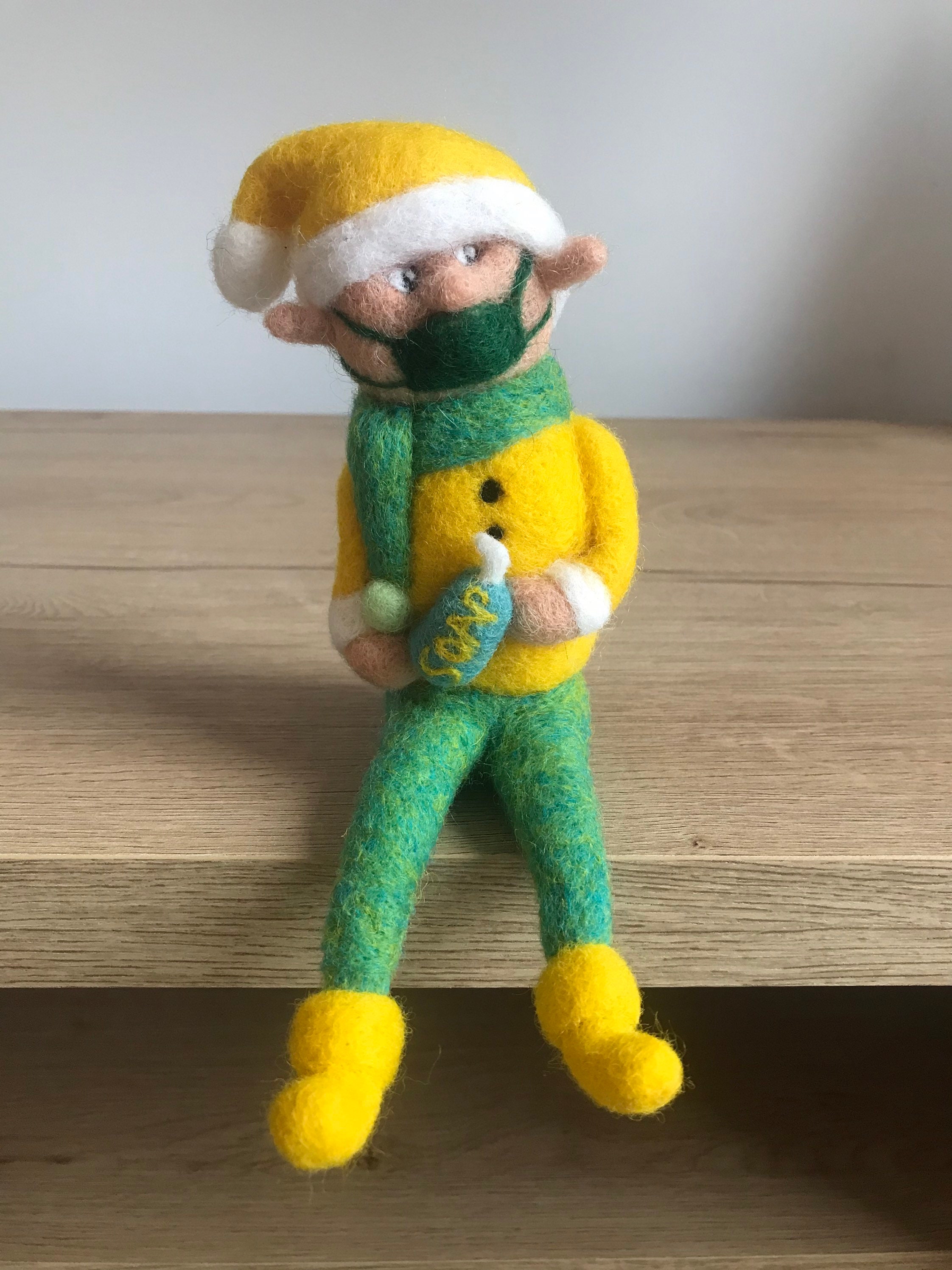 Needle Felted Elves, Christmas Elves, Christmas Pixies, Elf Ornaments ...