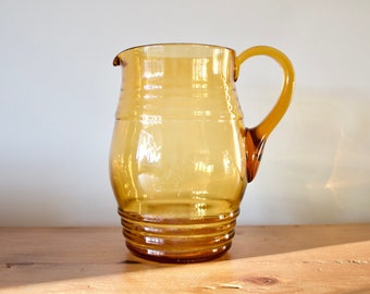 Amber Glass Jug | Etsy
