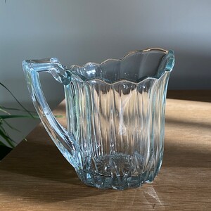 Vintage Clear Glass Creamer Jug Kitchen Retro Unique - Etsy