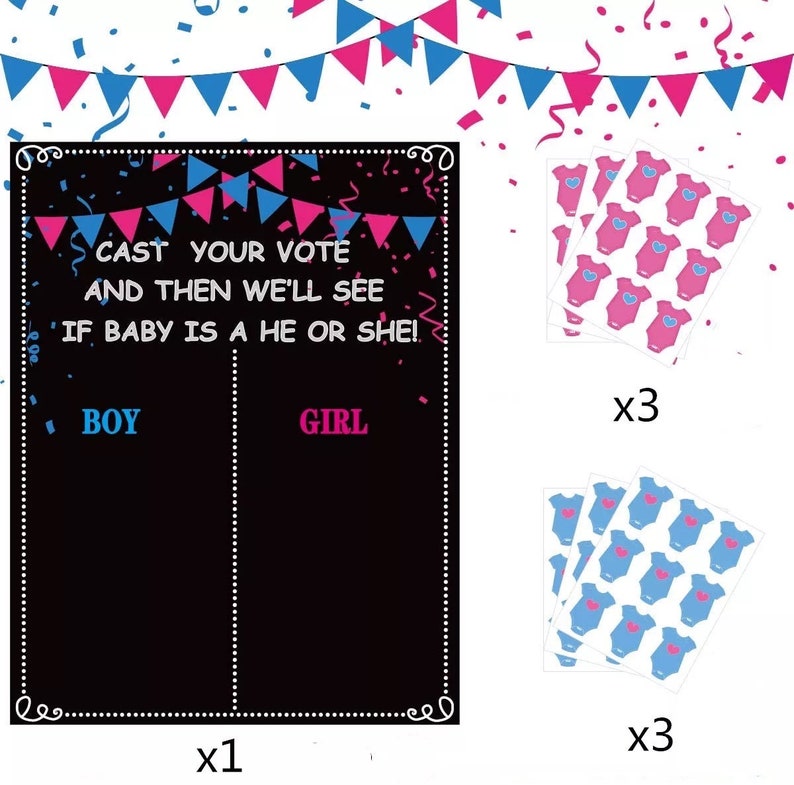 Gender Reveal - Voting Board Game - Boy or Girl - Gender Predicting ...