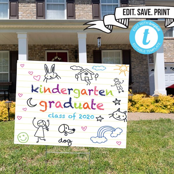 Kindergarten Quarantine Graduation Sign - Etsy