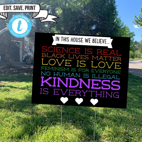 Kindness Sign - Etsy