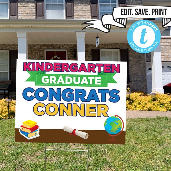 Kindergarten Quarantine Graduation Sign - Etsy