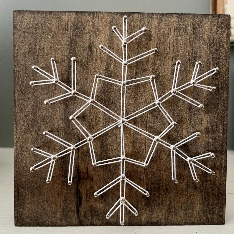 DIGITAL Snowflake String Art Template - Etsy