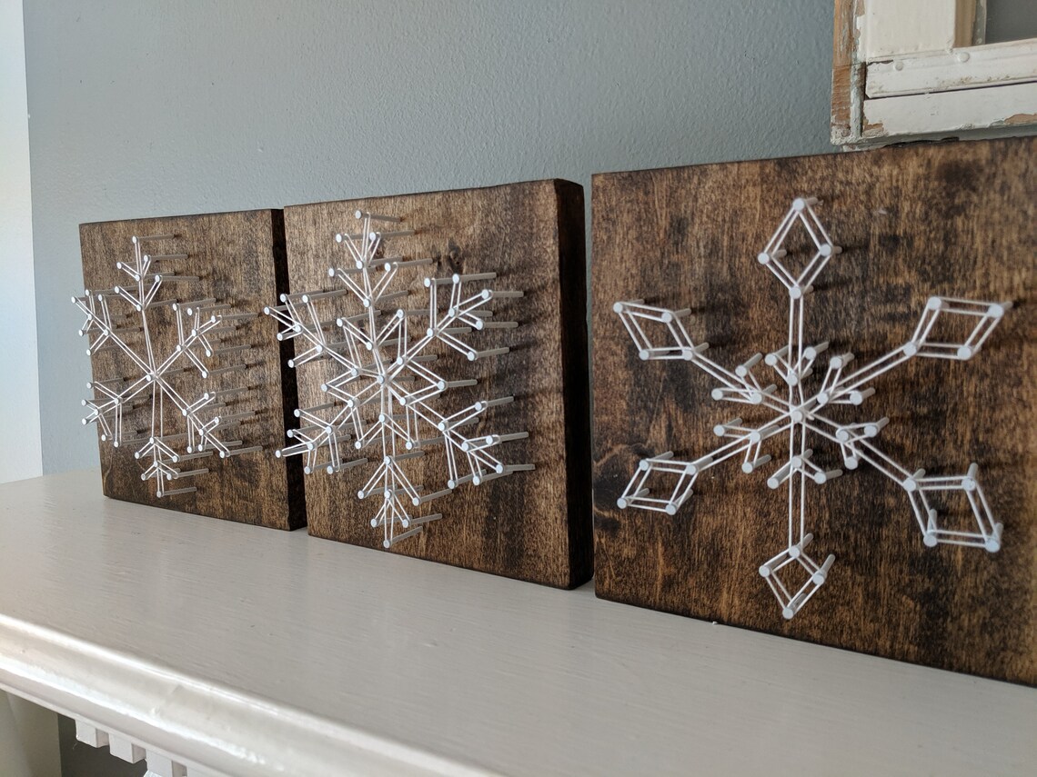 Snowflake String Art Set Seasonal | Etsy