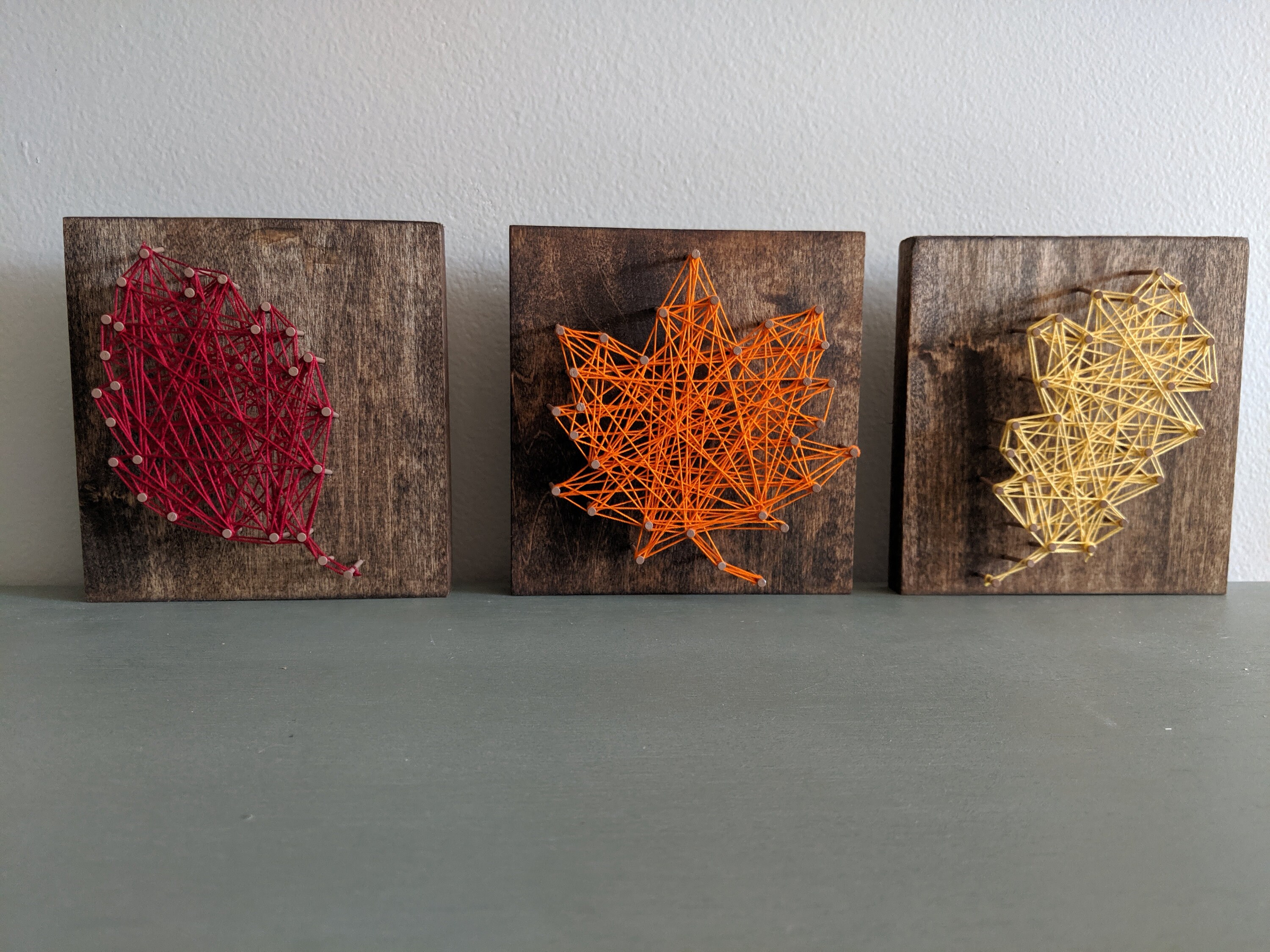 Fall Leaf String Art Set Seasonal - Etsy