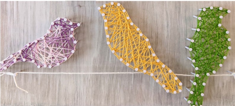 Digital Bird String Art Template Etsy 