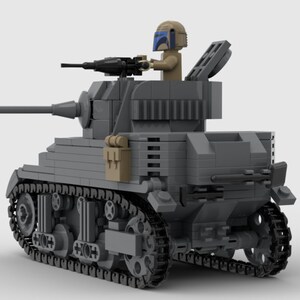 Digital Instructions Only, M5 Stuart WWII US Light Tank, Custom MOC ...
