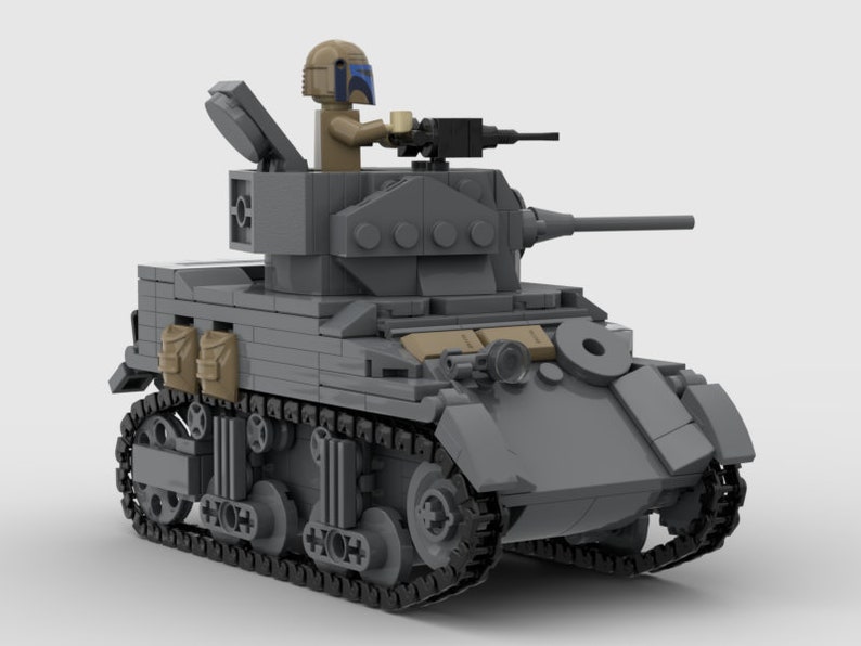 Digital Instructions Only, M5 Stuart WWII US Light Tank, Custom MOC ...