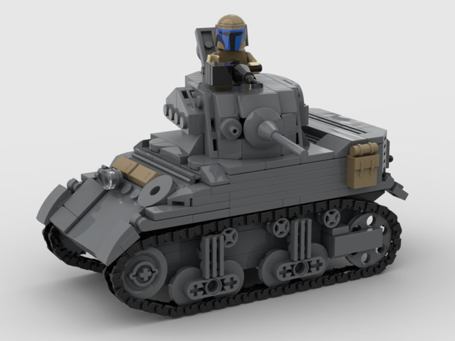 Digital Instructions Only, M5 Stuart WWII US Light Tank, Custom MOC ...
