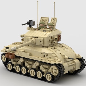 Digital Instructions Only, M51 Super Sherman Tank, Custom MOC ...