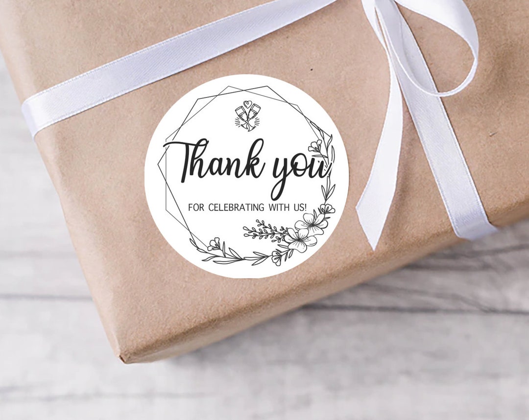 Thank You Sticker Png, Party Sticker, Thank You for Celebrating With Us ...