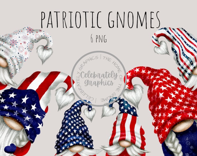 Canadian Flag Gnomes, Hand Drawn Watercolour Canada Gnome Clipart ...