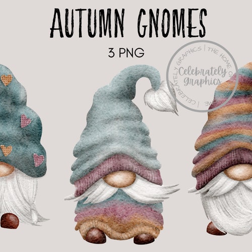 Fall Gnome Clipart Autumn Gnomes PNG Gnomes Hand Draw - Etsy