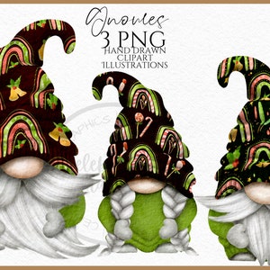 Christmas Rainbow Gnomes Clipart Png, Christmas Gonk Hand Drawn ...