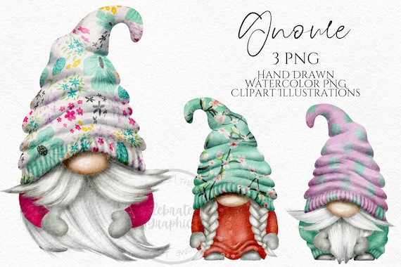 Spring Gnomes Clipart PNG Spring Gonks Hand Drawn Watercolor - Etsy Ireland