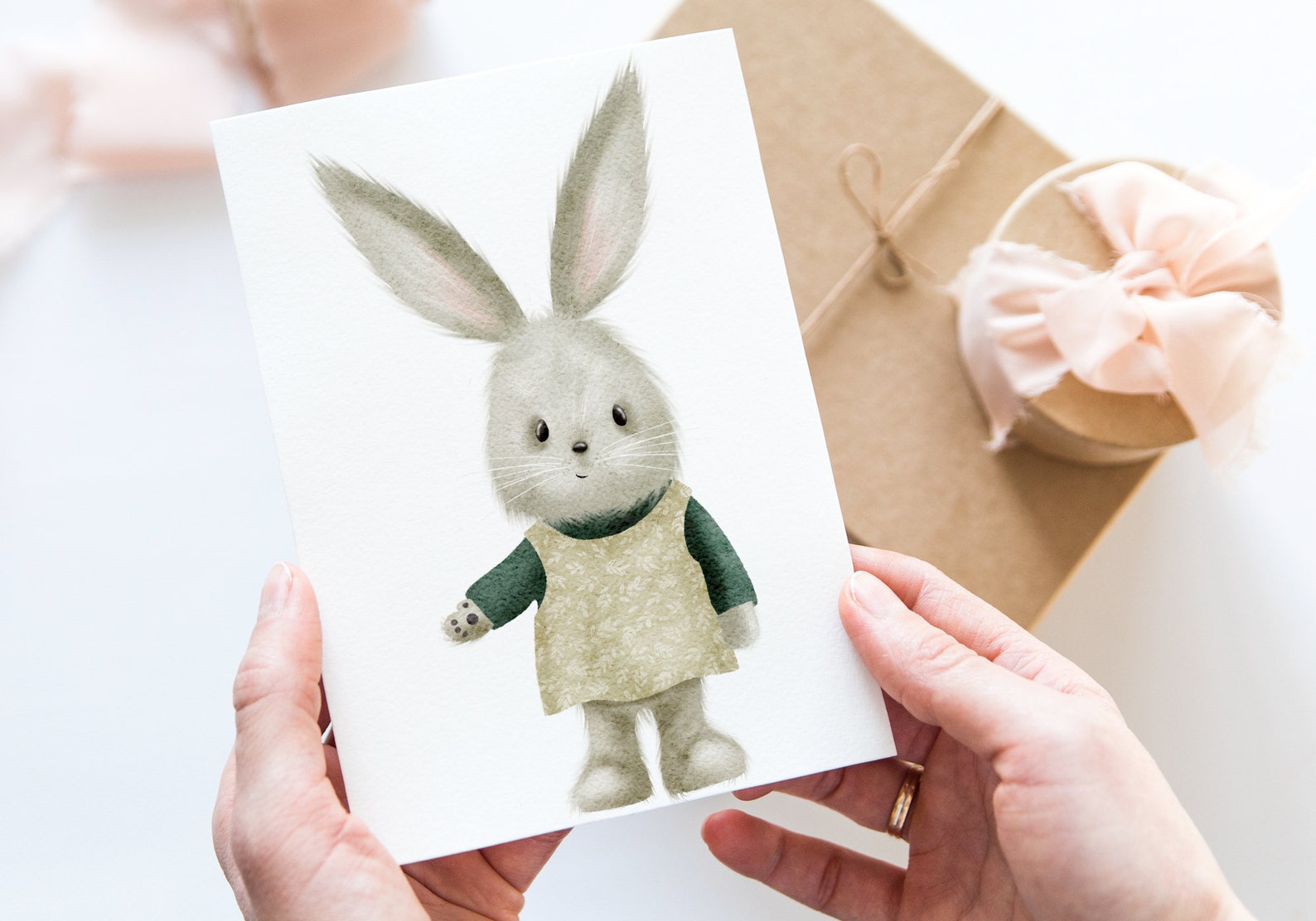 Trio of Bunnies PNG Clipart Cute Animal Clipart Hand Drawn - Etsy