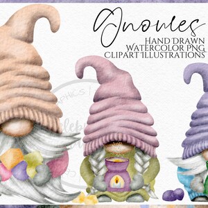 3 Oil Burner Gnomes Clipart Png , Gonk Clipart , Hand Drawn Watercolor ...