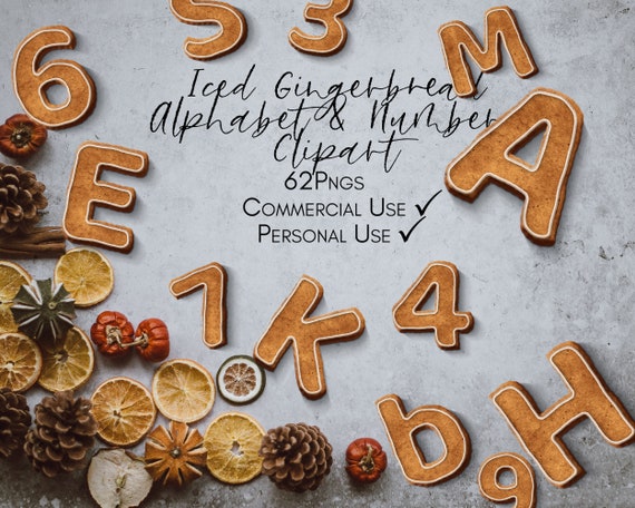 Paper, Party & Kids Printable Ginger Bread Cookie Alphabet Ginger Bread ...