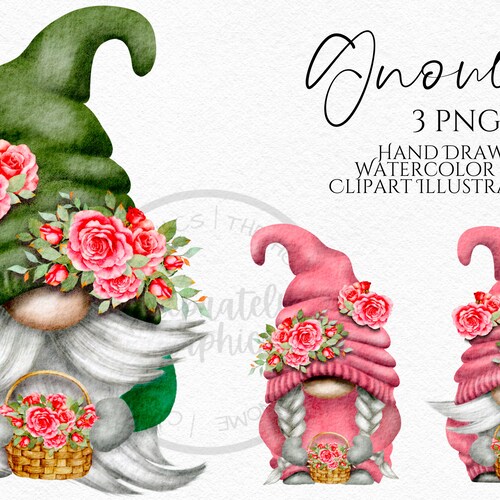 Bingo Gnome Clipart PNG Bingo Gonk Hand Drawn Watercolor - Etsy UK