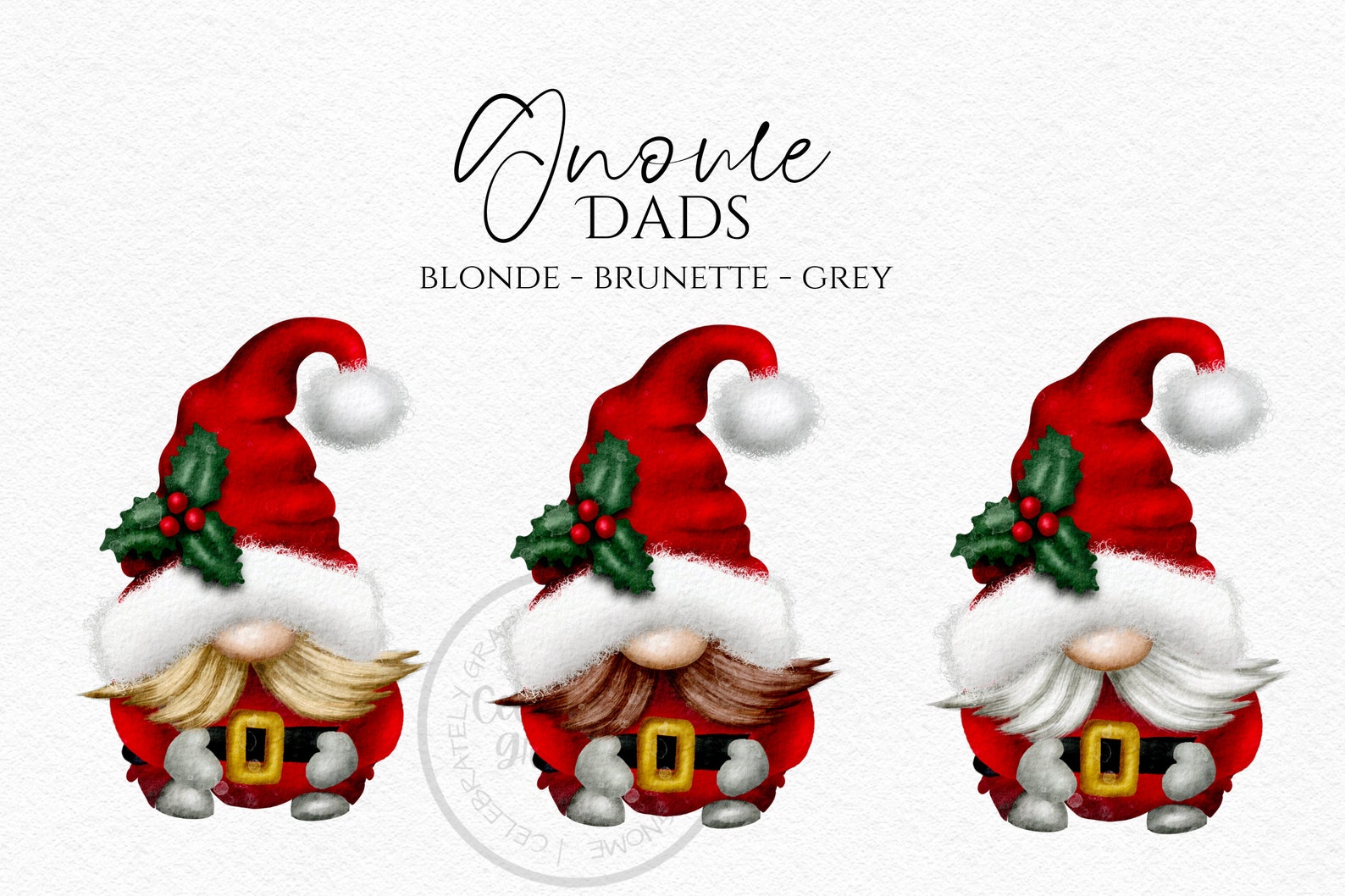 Santa Family Gnomes Dad Mom Gnome Children Gnome Santa Gonks - Etsy UK