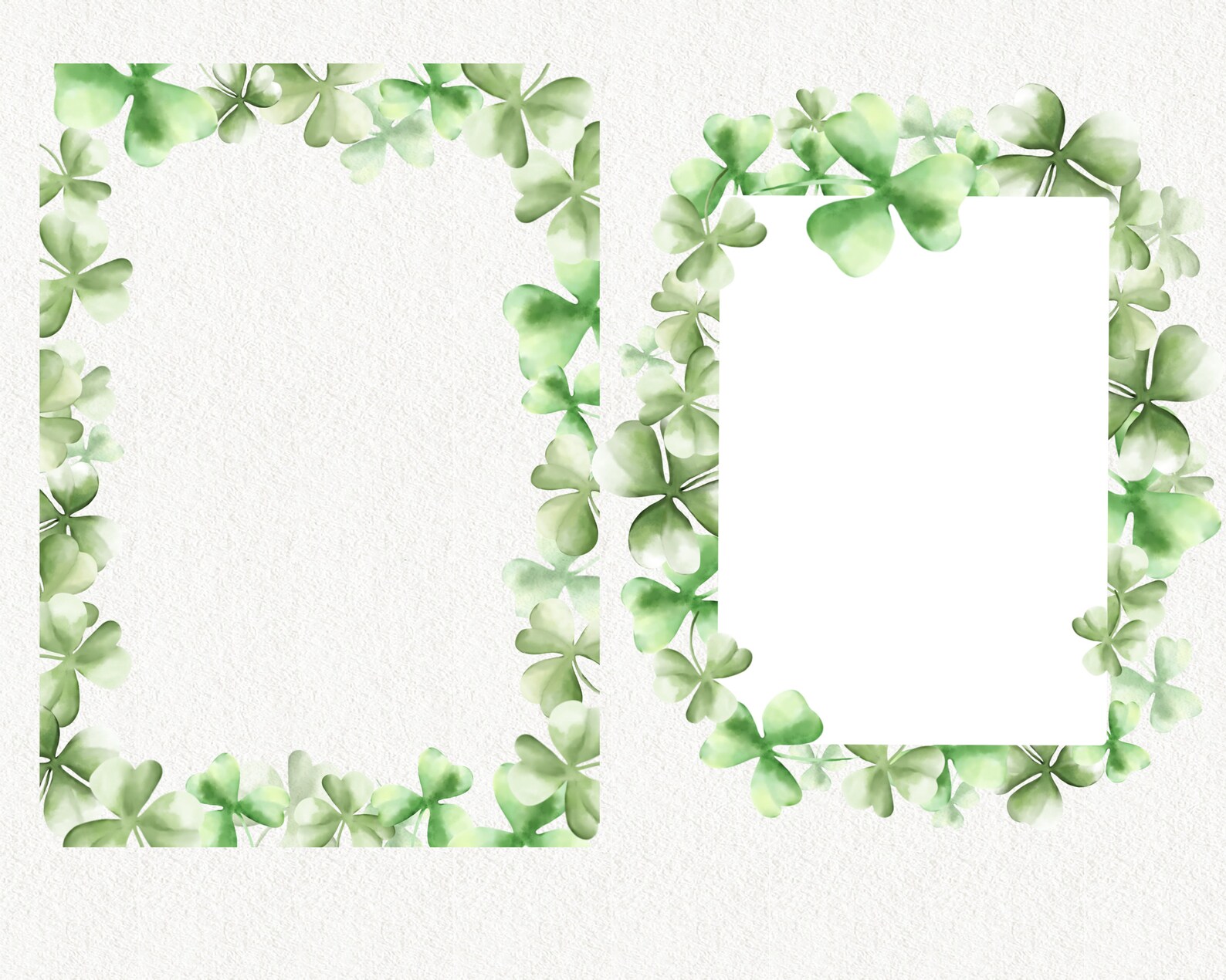 St Patrick's Day Clipart Watercolor Shamrock Graphics 4 - Etsy