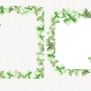 St Patrick's Day Clipart Watercolor Shamrock Graphics 4 Leaf Clover ...