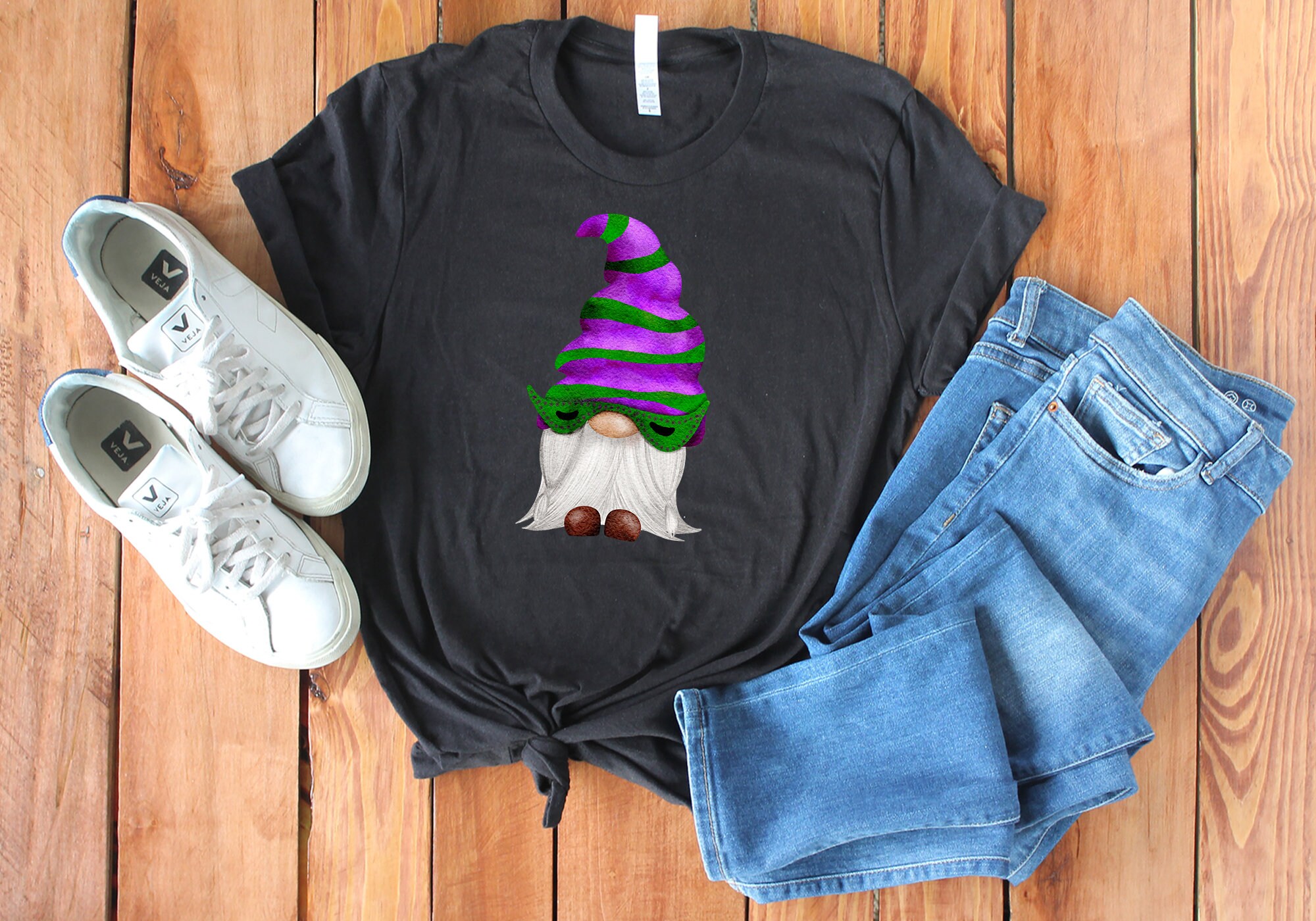 Mardi Gras Gnomes Clipart Hand Drawn Watercolor Gnome | Etsy